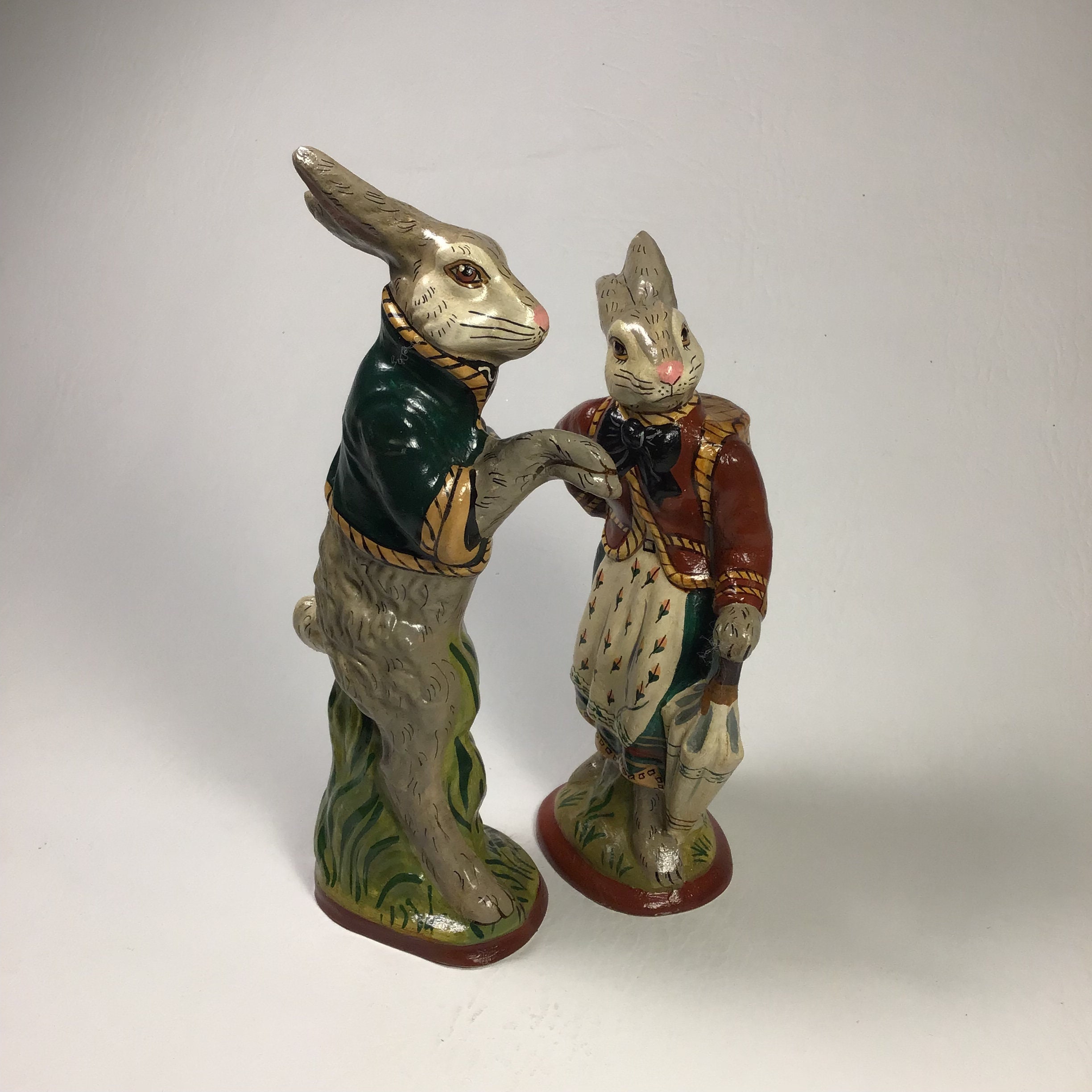 Vaillancourt Vintage American Folk Art Chalkware Dresden - Etsy