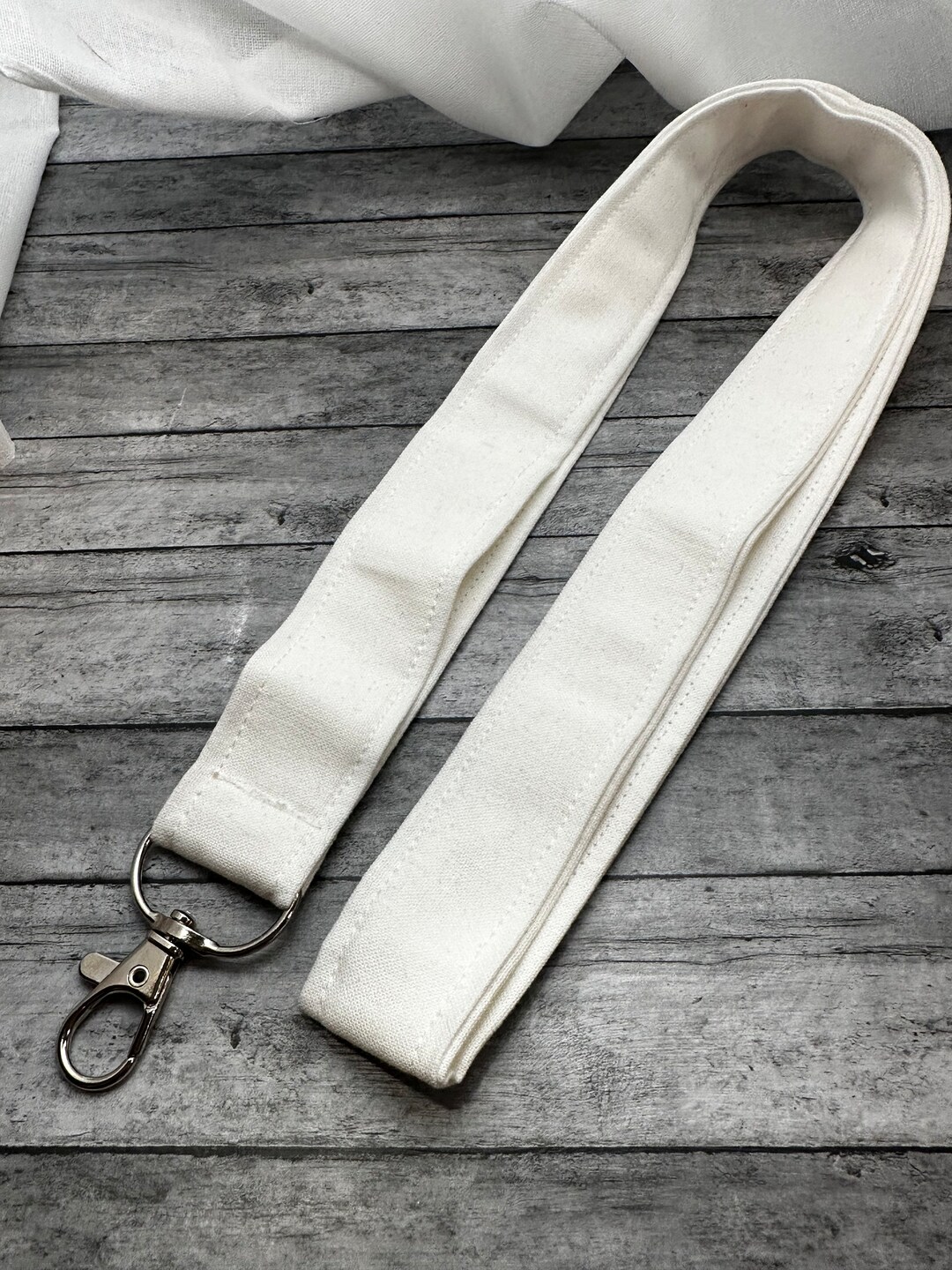 Solid White Lanyards - Etsy