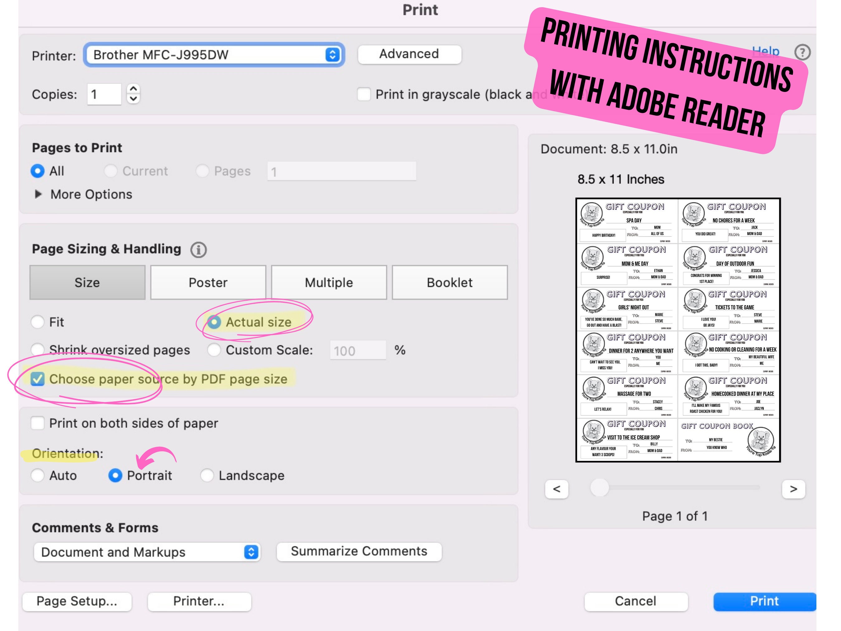 Editable Coupon Template | Personalized Gift Coupon | Custom Gift ...