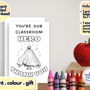 DIY Teacher Appreciation Card | Last Minute Teacher Thank You Card ...