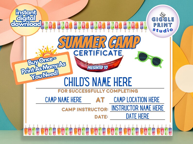 Printable Personalized Award, Kids Editable Certificate, Editable Class ...
