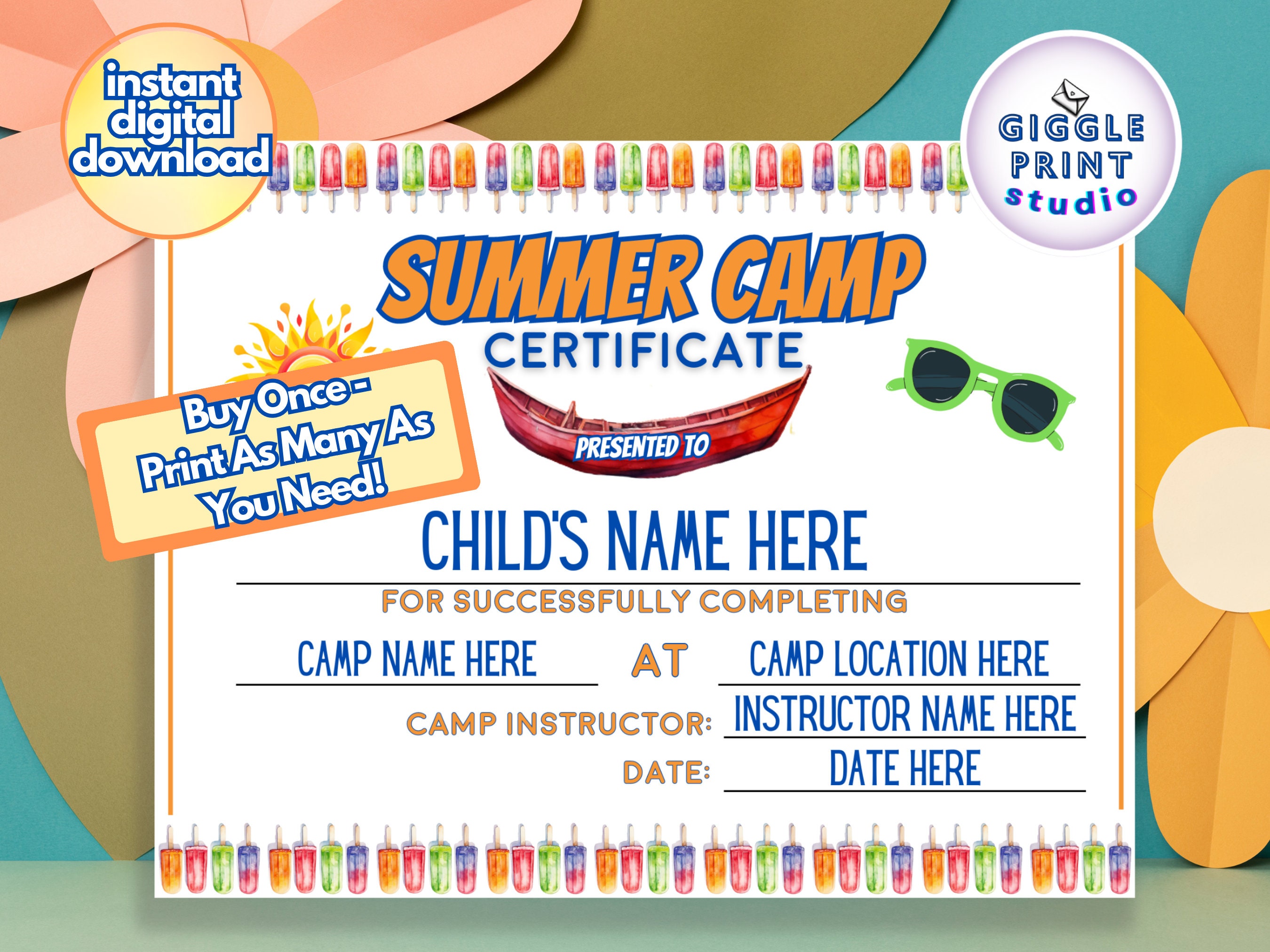 Printable Personalized Award, Kids Editable Certificate, Editable Class ...