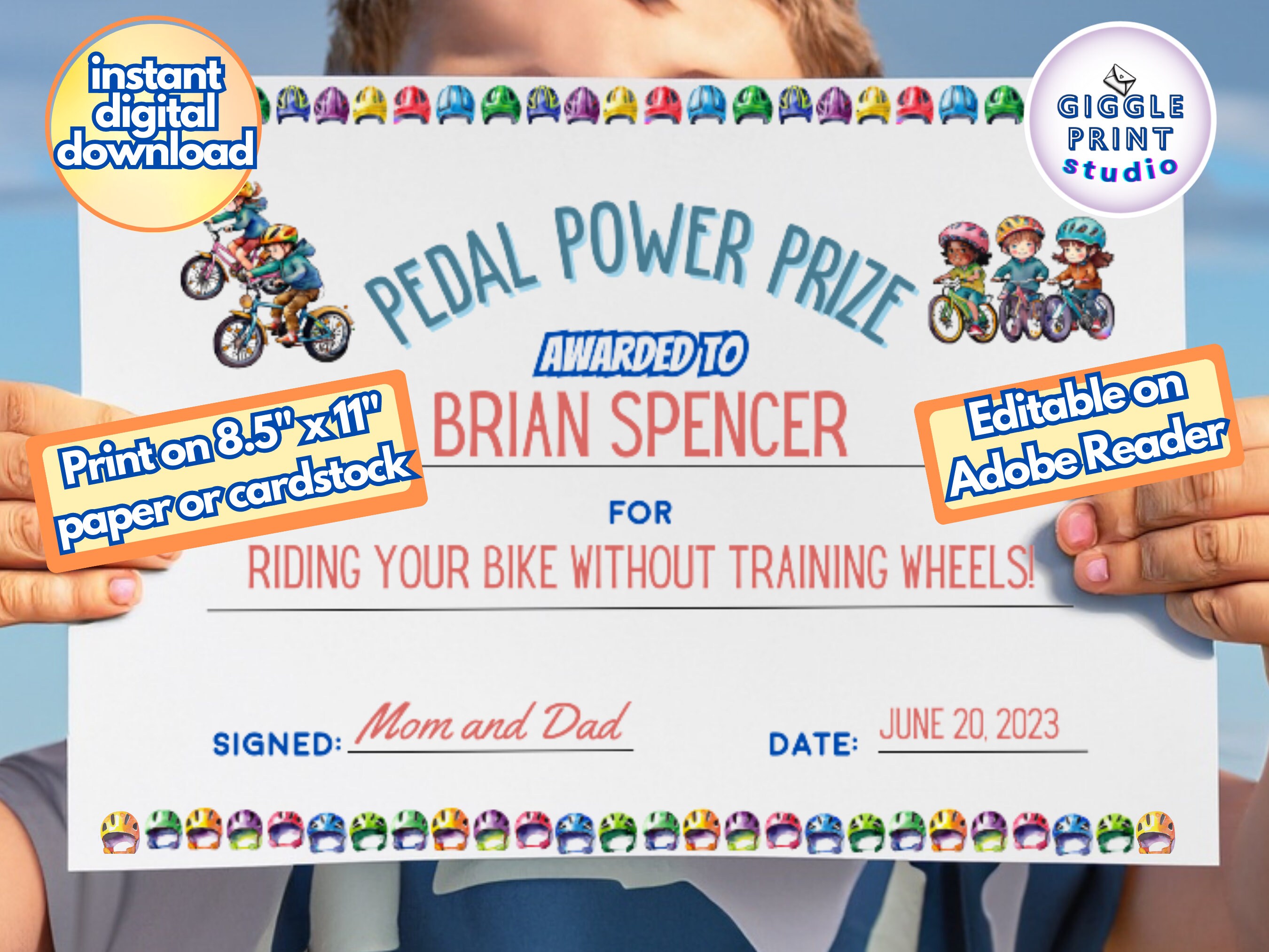 Editable Kids Achievement Certificate, Printable Award Certificate ...