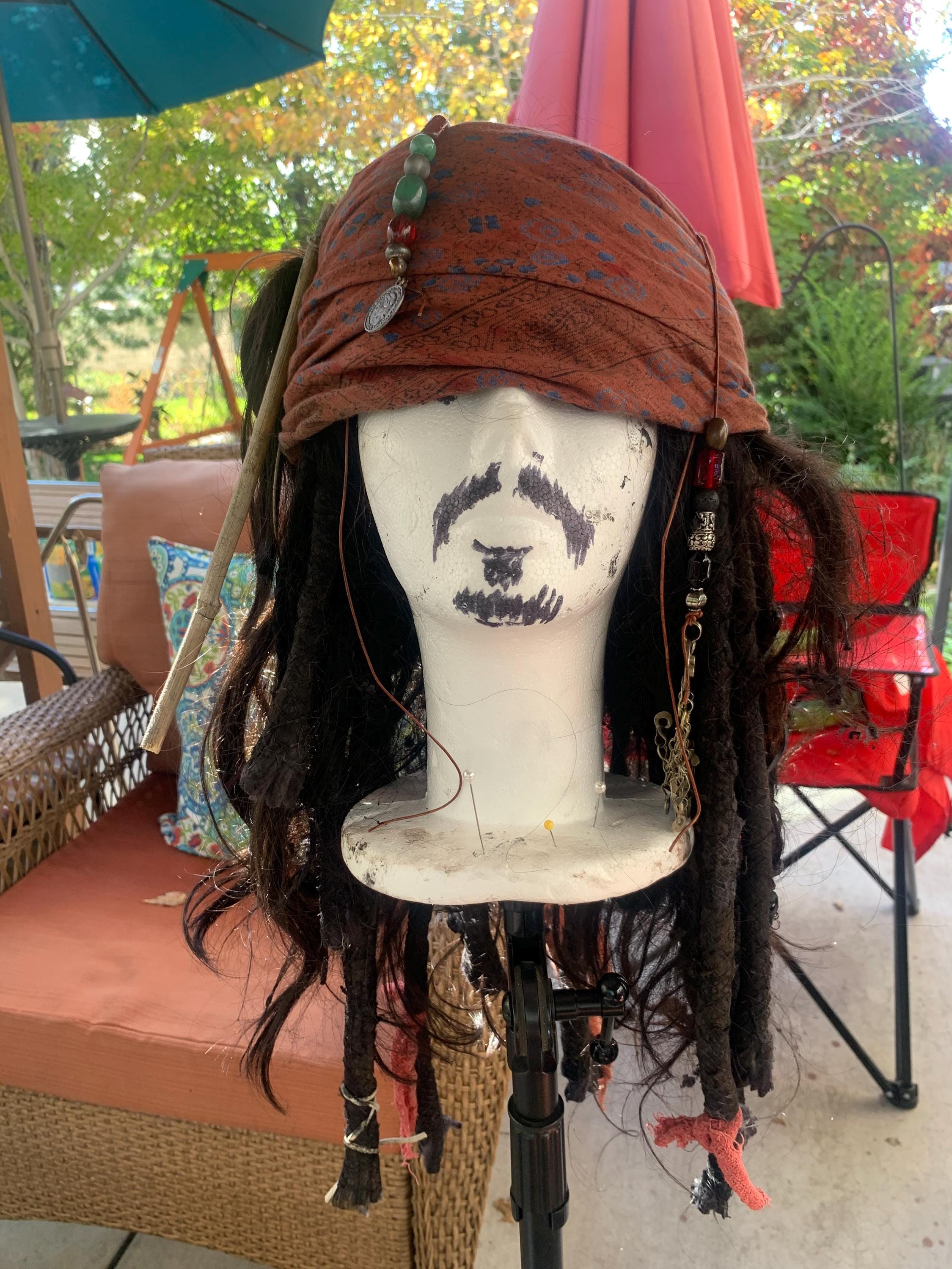 Jack Sparrow Curse of the Black Pearl Wig - Etsy Canada