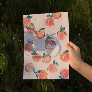 Cheeky Peach, Body Positivity Art Print - Playful Peaches With a Nice ...
