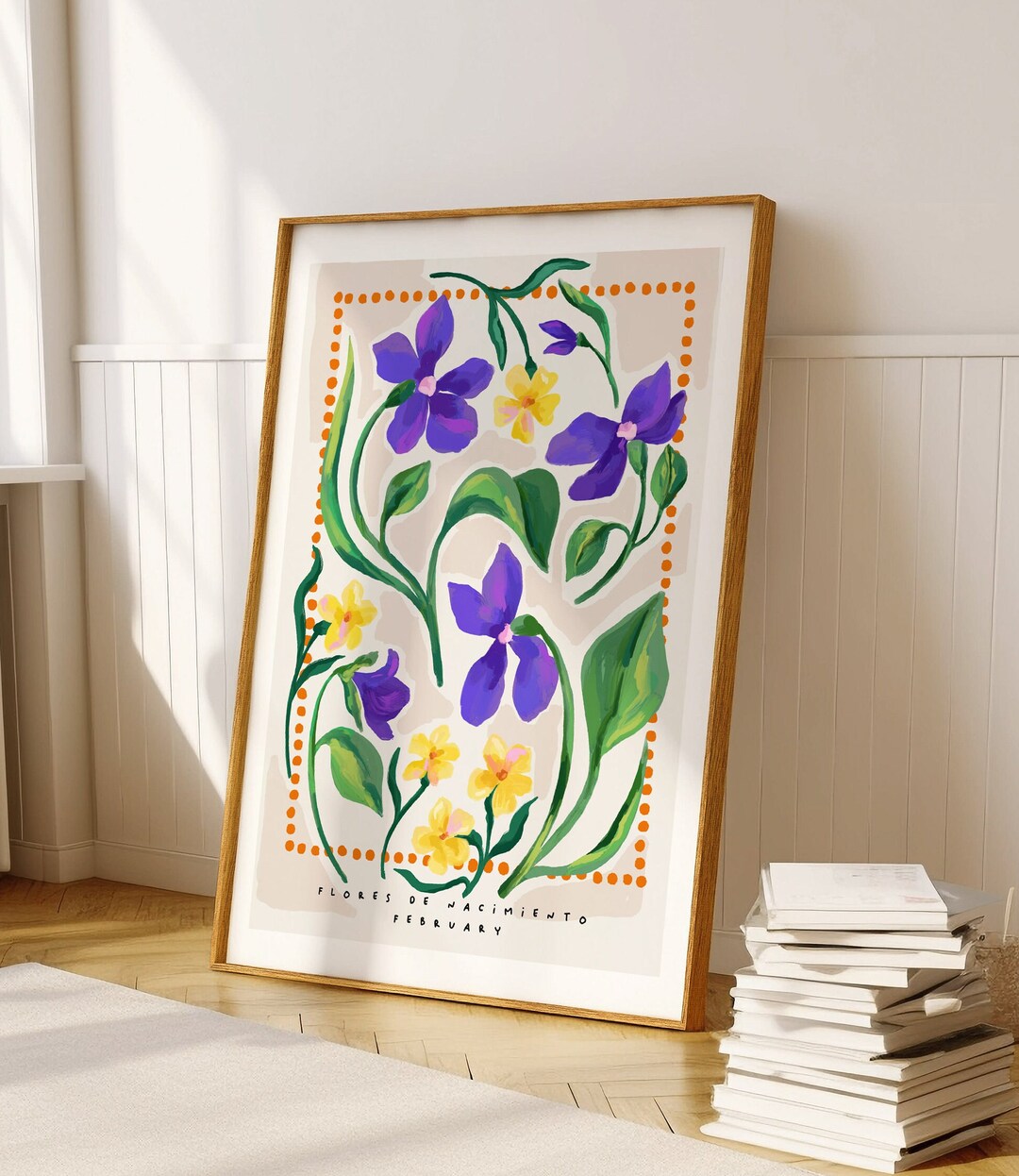 February Birth Month Flower Print- Aesthetic Unique Decor. Violet ...