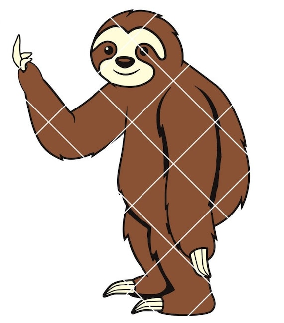 Sloth Middle Finger New Svg I Do What I Want Middle Finger - Etsy