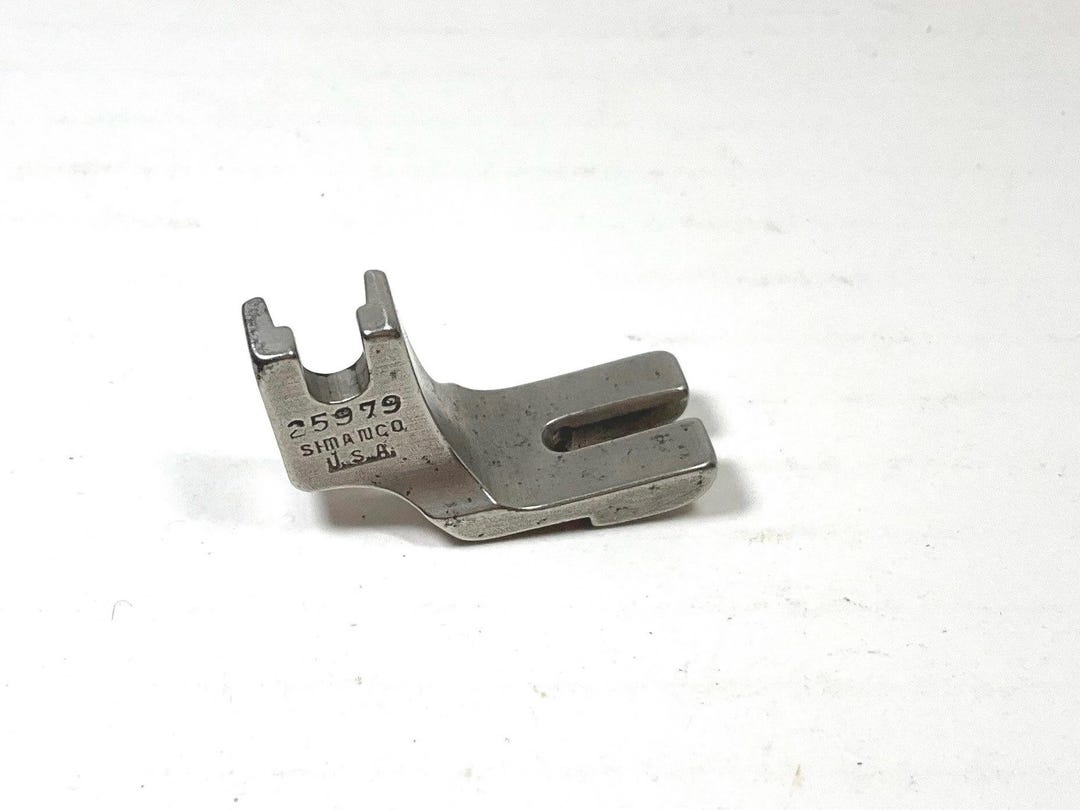 Antique 1800s Rare Singer Gathering Shirring Foot Simanco 25979 Double ...