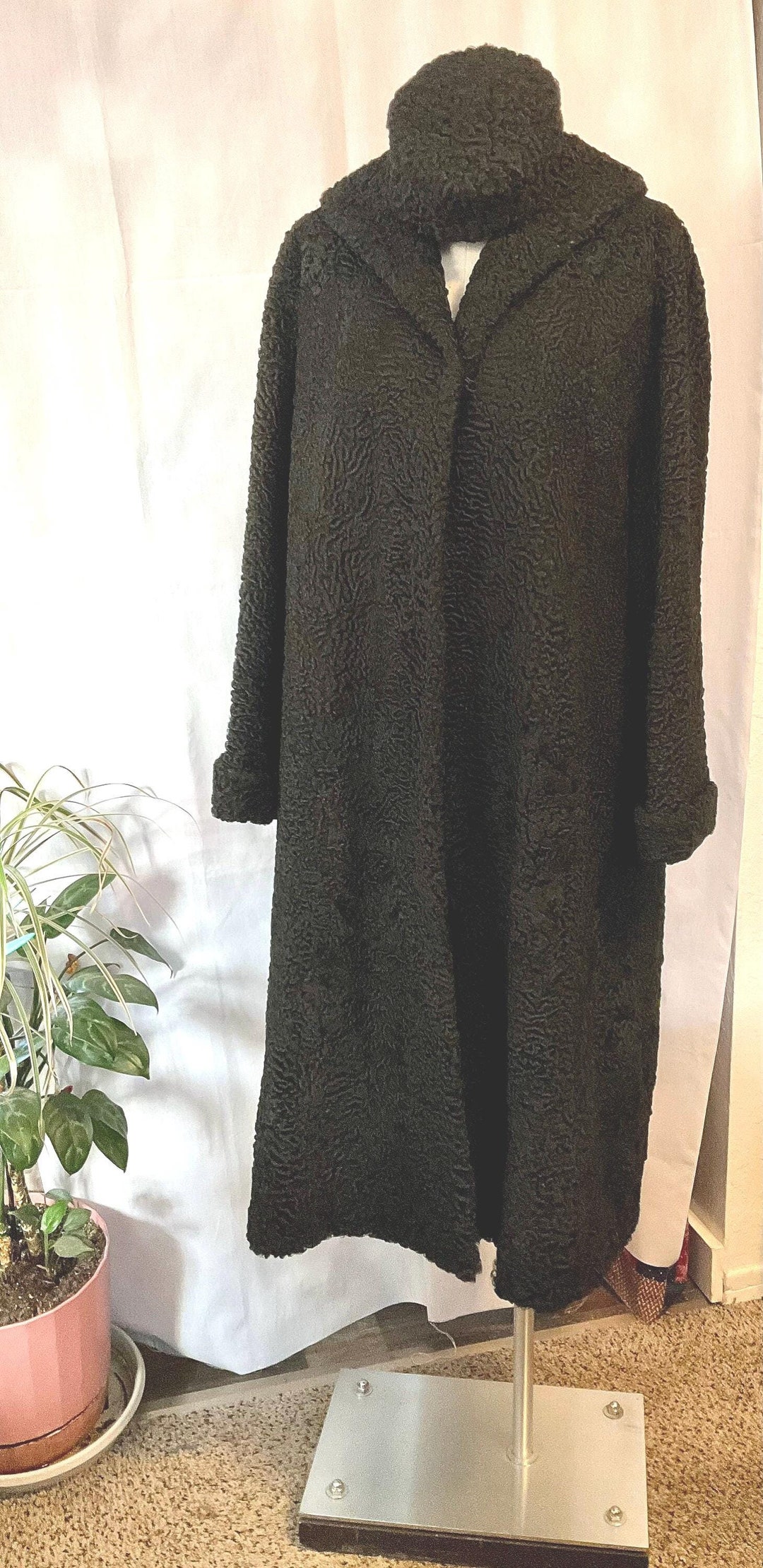 Vintage 50s Coat Hat Persian Lamb Black S/M - Etsy