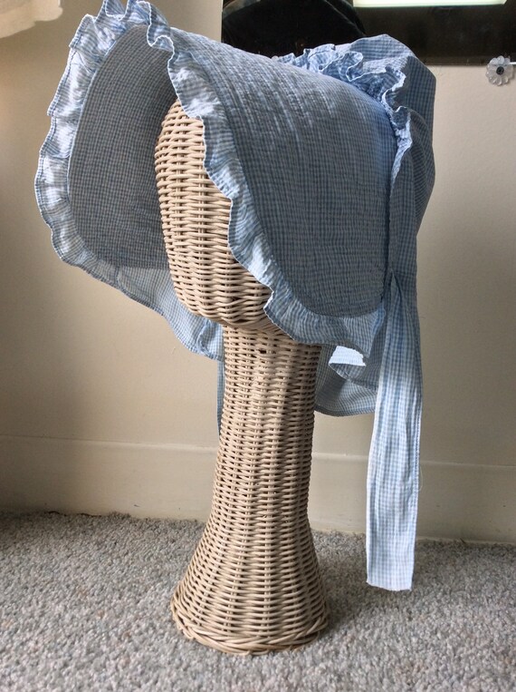 Antique Victorian Prairie Bonnet Cotton Sun Bonnet - Gem