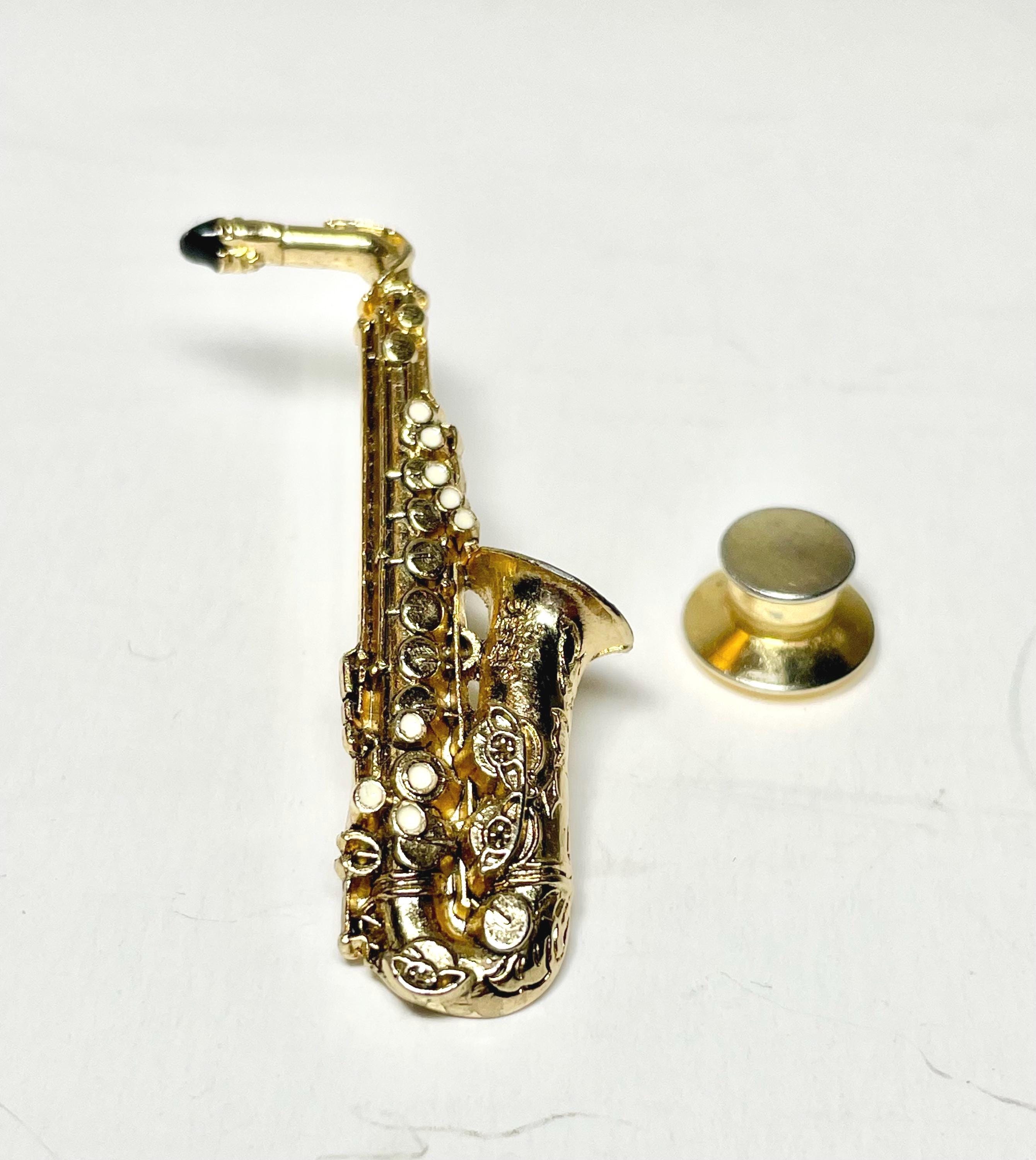 Vintage Saxaphone Tie Tack Future Primitives USA - Etsy