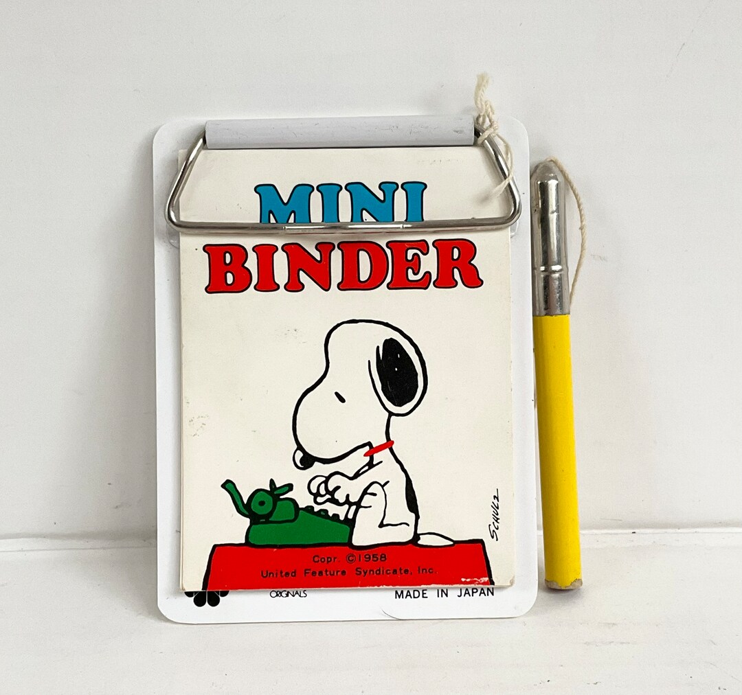 Vintage 60s Snoopy Mini Binder Clipboard Butterfly Originals - Etsy