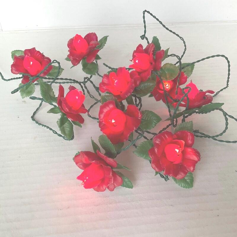 Rose String Lights - Etsy