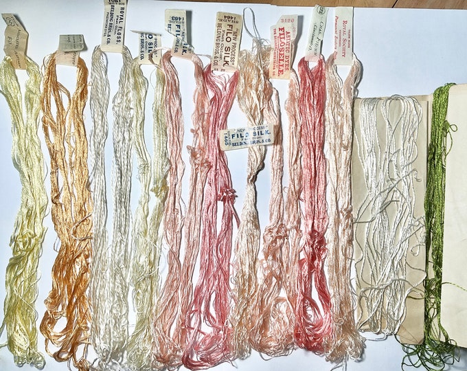 Antique 1800s Victorian Silk Embroidery Floss Society Silk Choice of 11 ...