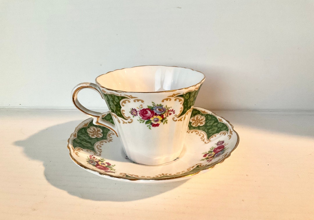 Vintage 50s Royal Standard Cup & Saucer Bone China England - Etsy