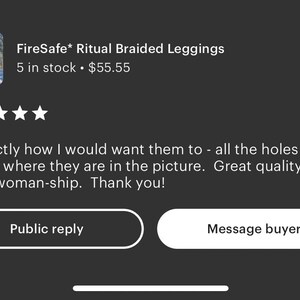 Firesafe* Ritual Braided Leggings // Slitweave - Etsy