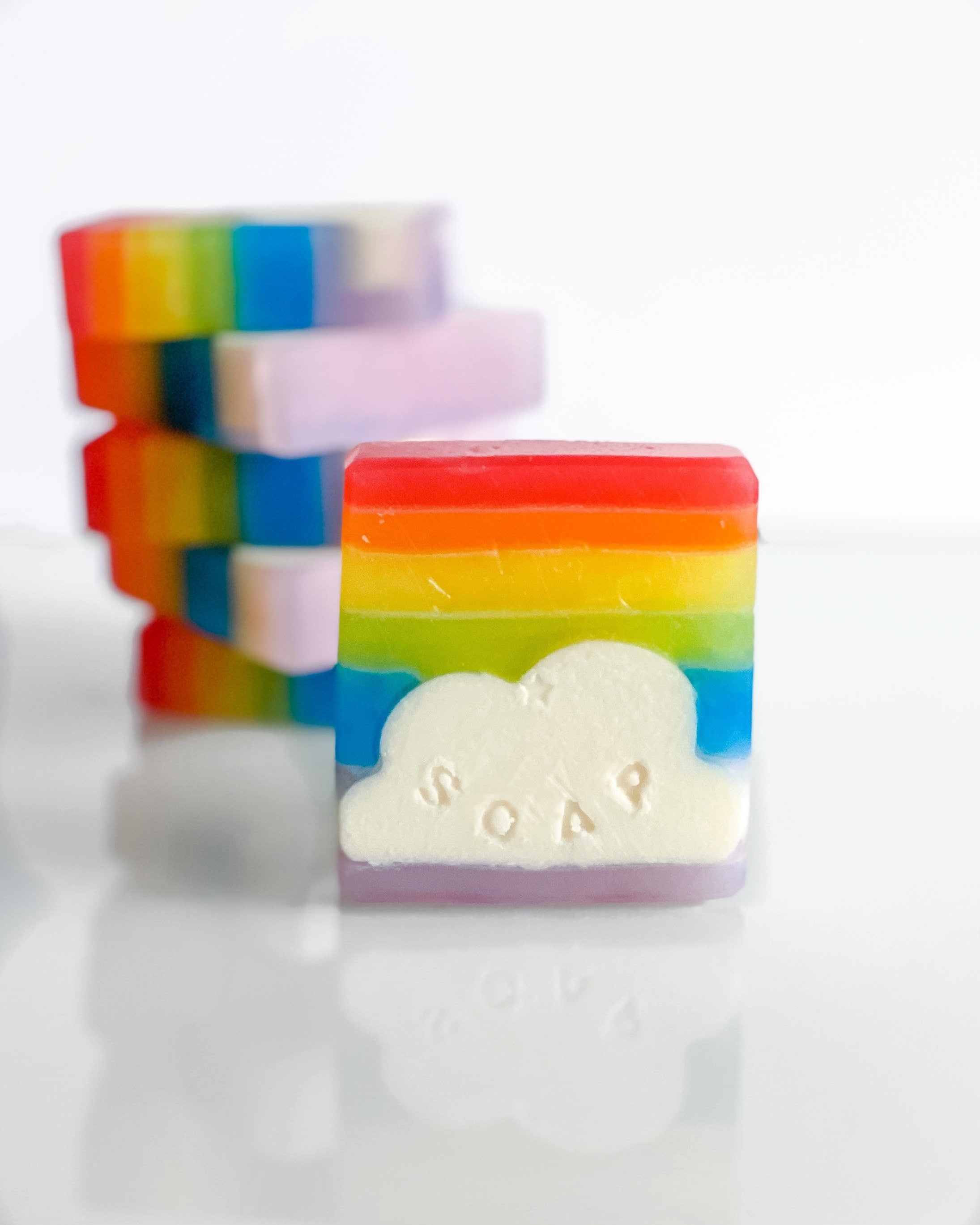 Handmade Vegan Soap | Jelly Clouds |pride Rainbow | Bubblegum Scent ...