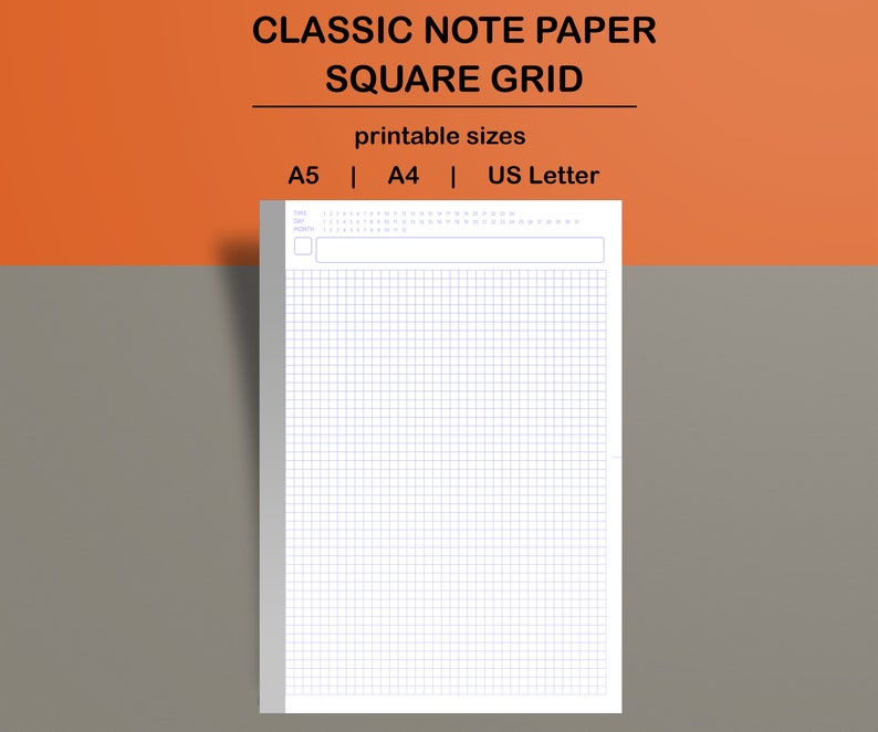 Square Grid Paper. Classical Notes. Binder Inserts. - Etsy