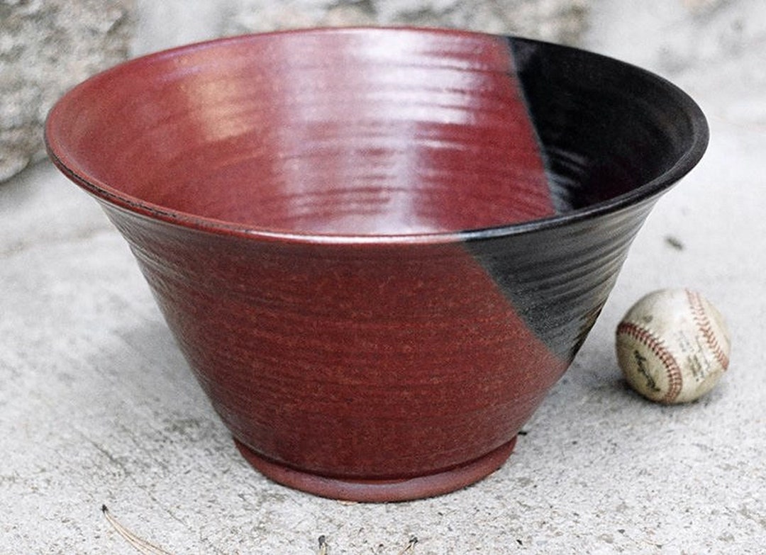 Red Rocks and Black Bowls Hand-made Crafted Stoneware Ceramic Art ...