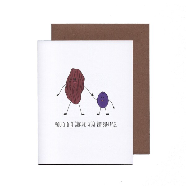 Grape Dad Card - Etsy