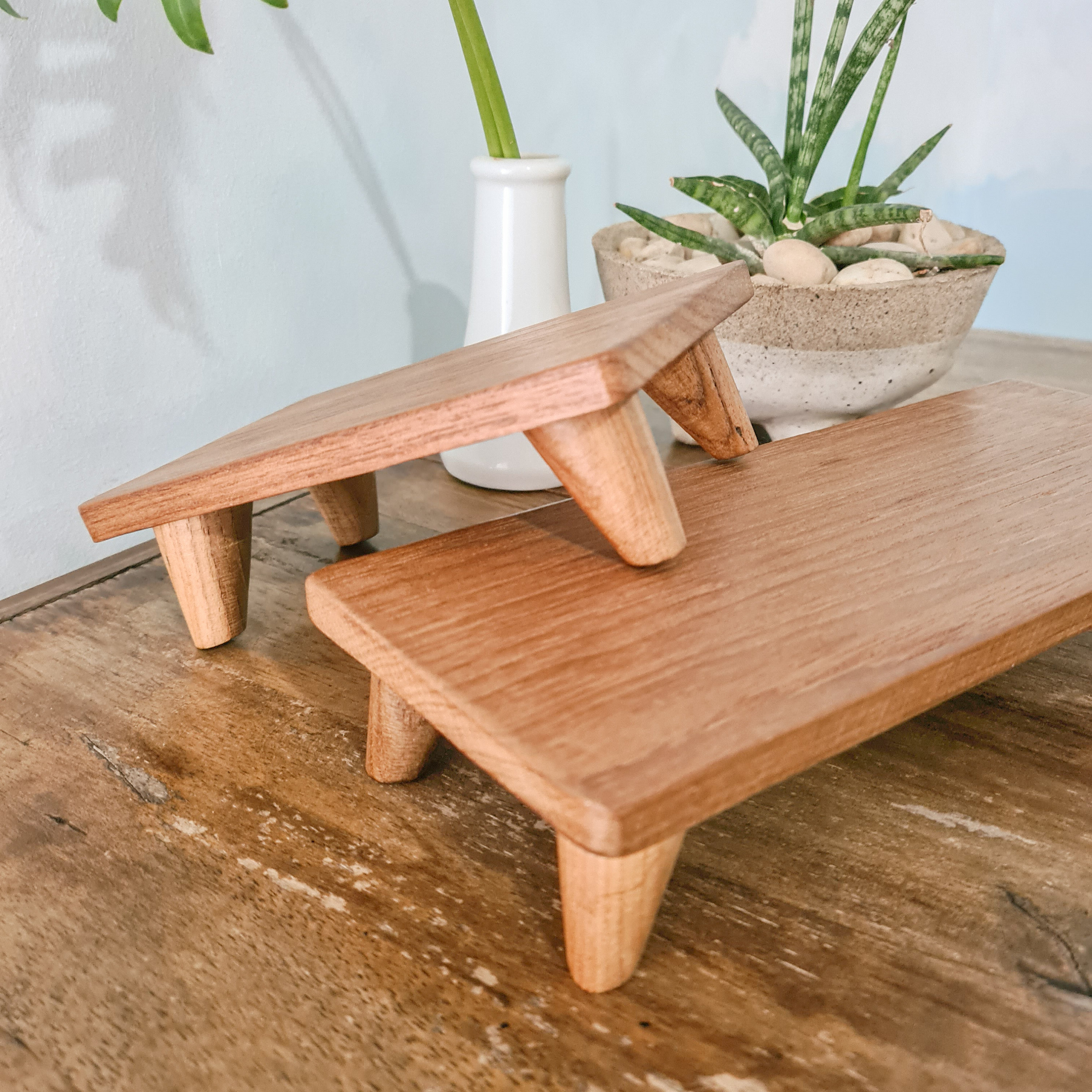 Set of 2 Wooden Table Small Wooden Table Wooden Furniture - Etsy