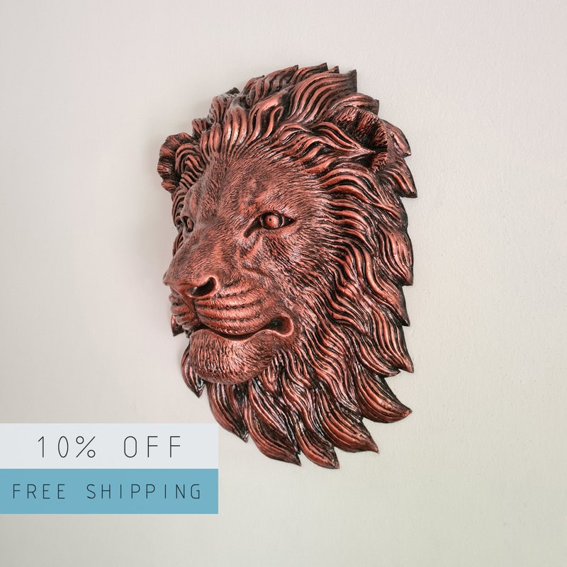Lion Head Wall Decor - Etsy