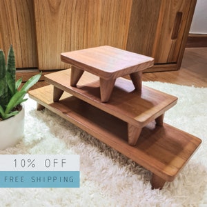 Set of 3 Wooden Table Small Wooden Table Wooden Furniture Small Table ...