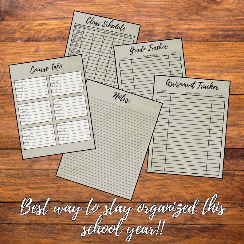 Student Planner 2023-2024 Printable Student Study Guides Student ...