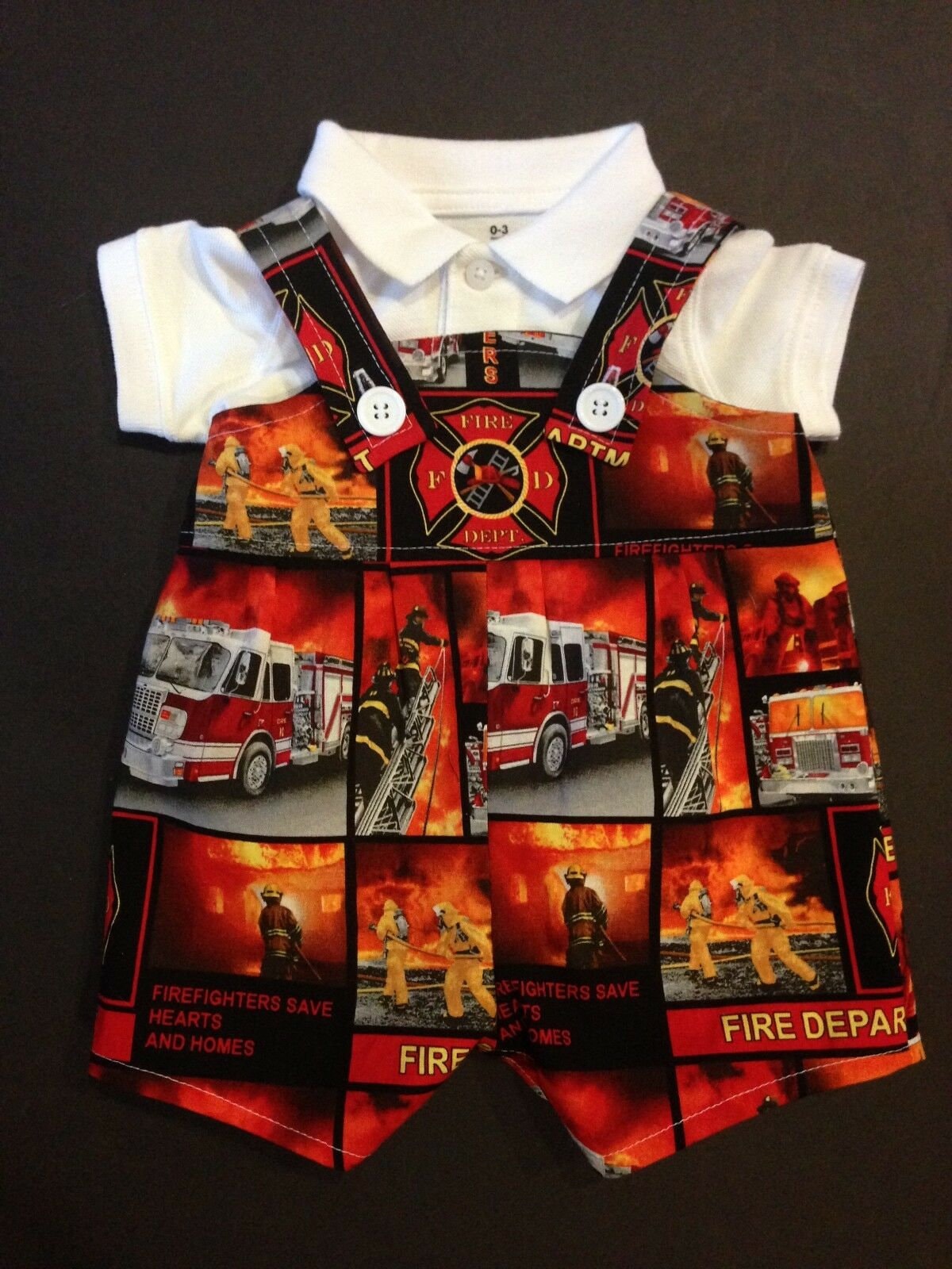 Fireman Firefighter Boys Jumper Overalls * You Choose the Size * - Etsy