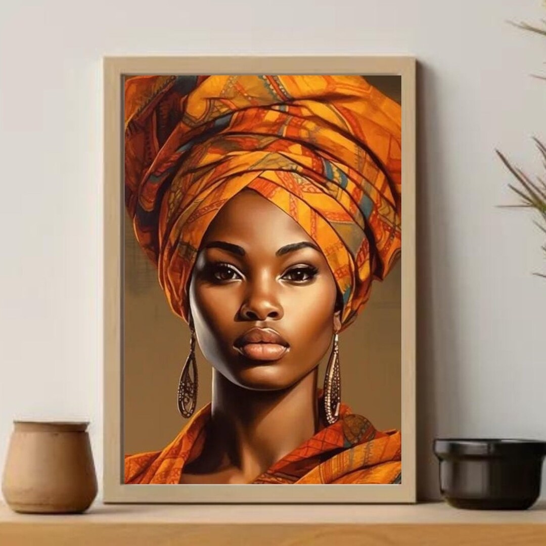 Contemporary African Art Prints Black Woman Wall Art Ethnic