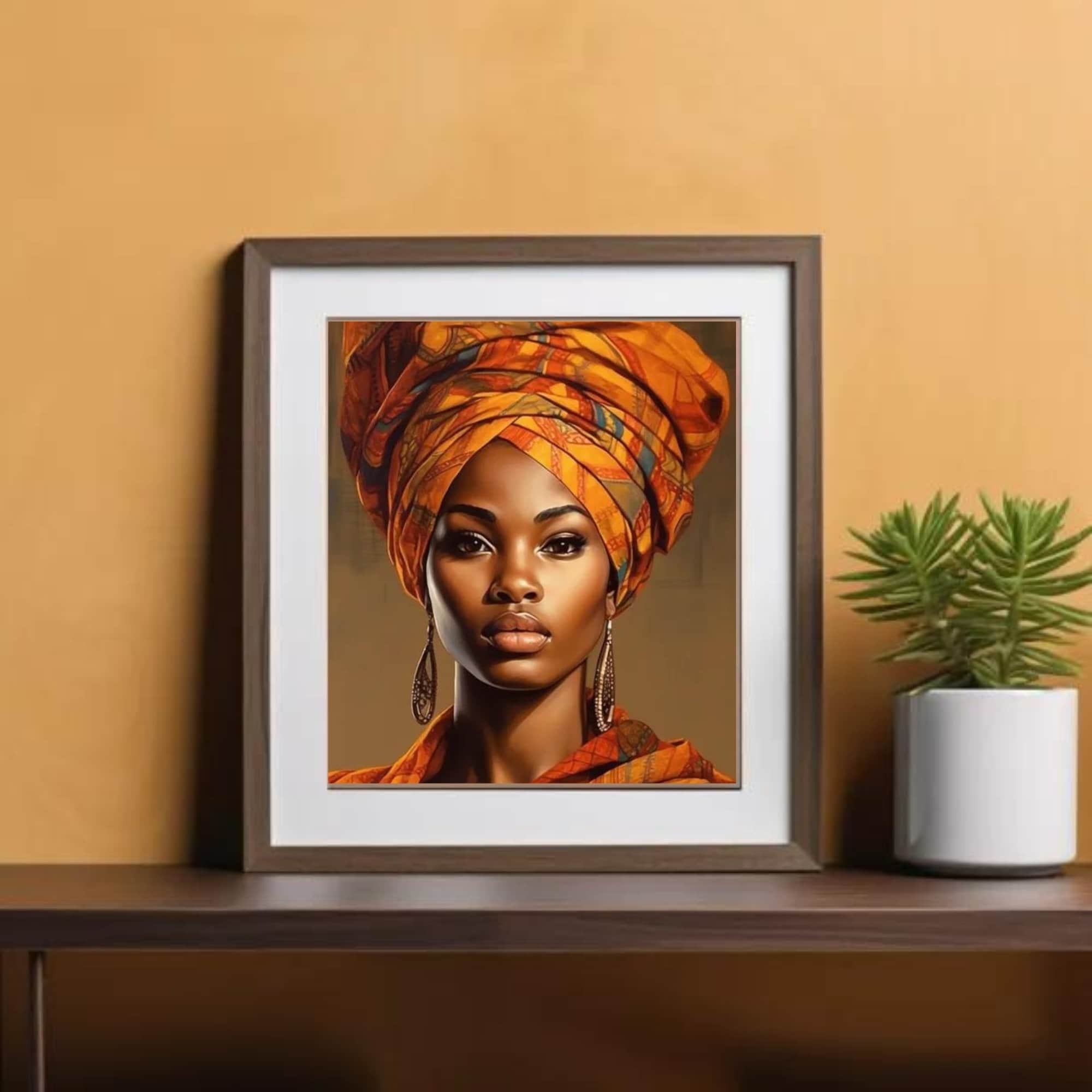 Contemporary African Art Prints - Black Woman Wall Art, Ethnic ...