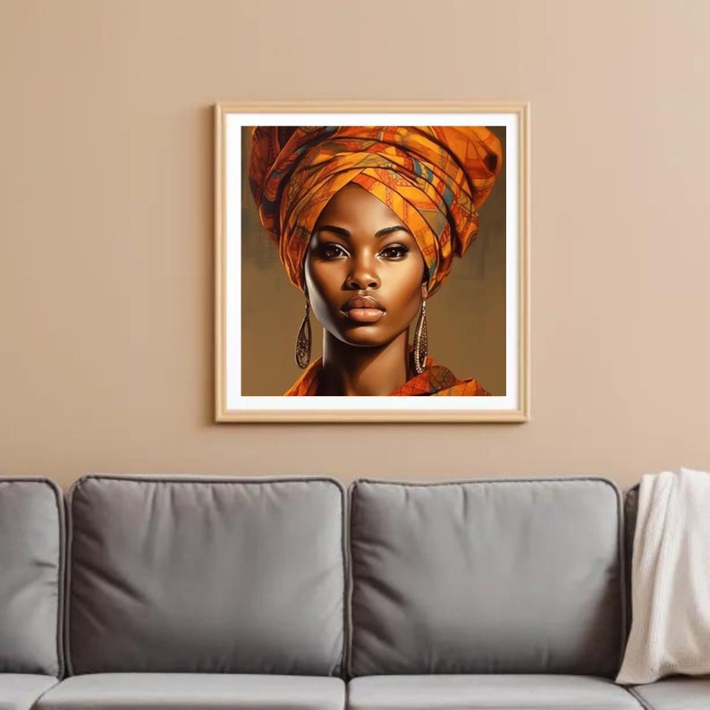 Contemporary African Art Prints Black Woman Wall Art Ethnic
