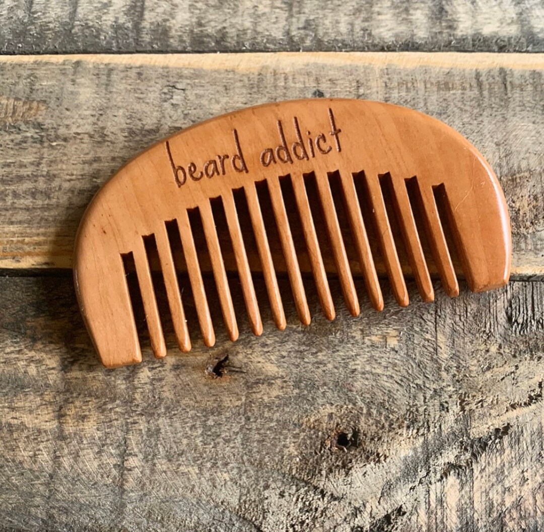 Peach Wood Beard Comb 4 Travel Size Beard Care Small - Etsy