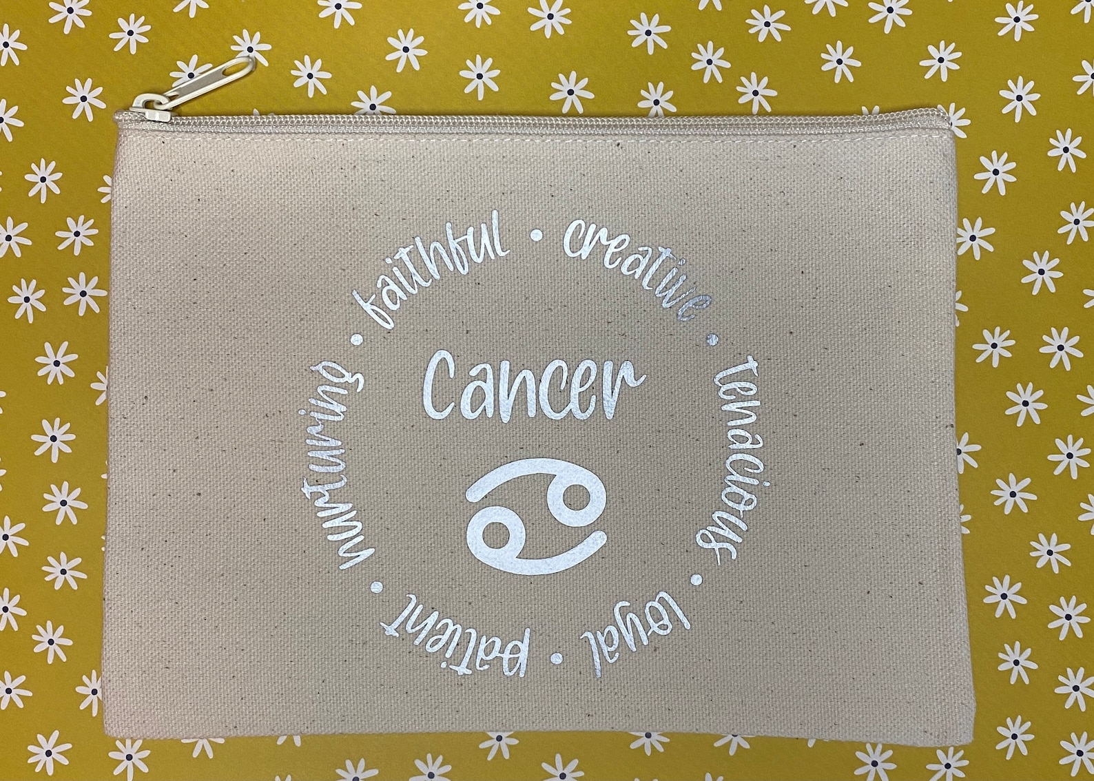 Cancer Zodiac Sign Canvas Pouch | Astrology | Personality Traits ...