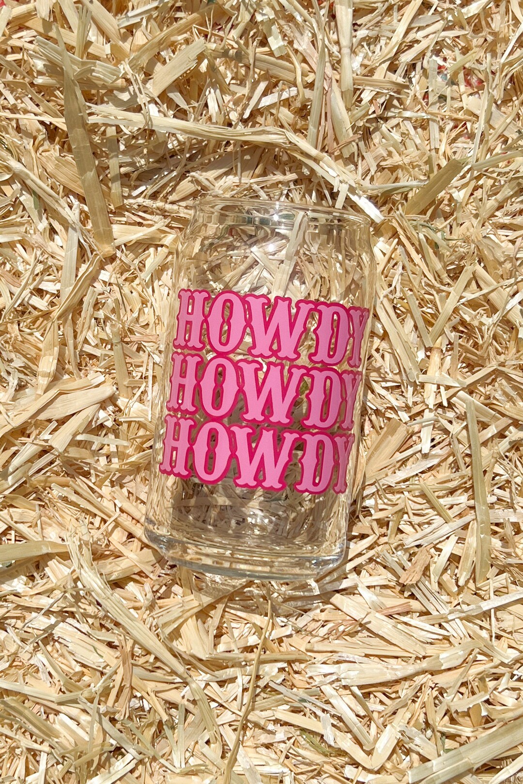 HOWDY 16 Oz & 20 Oz Beer Can Glass | Nash Bash | Bridesmaid | Western ...