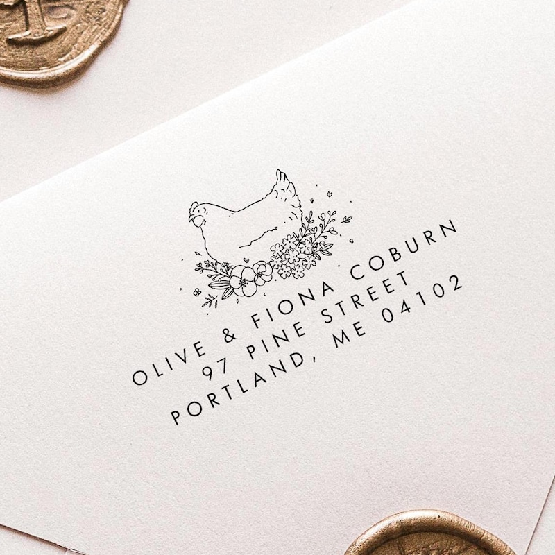 Chicken Themed Stamp - Etsy