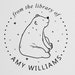 Bear Book Stamp Personalised | Kids Library Book Stamp | Bear Library ...
