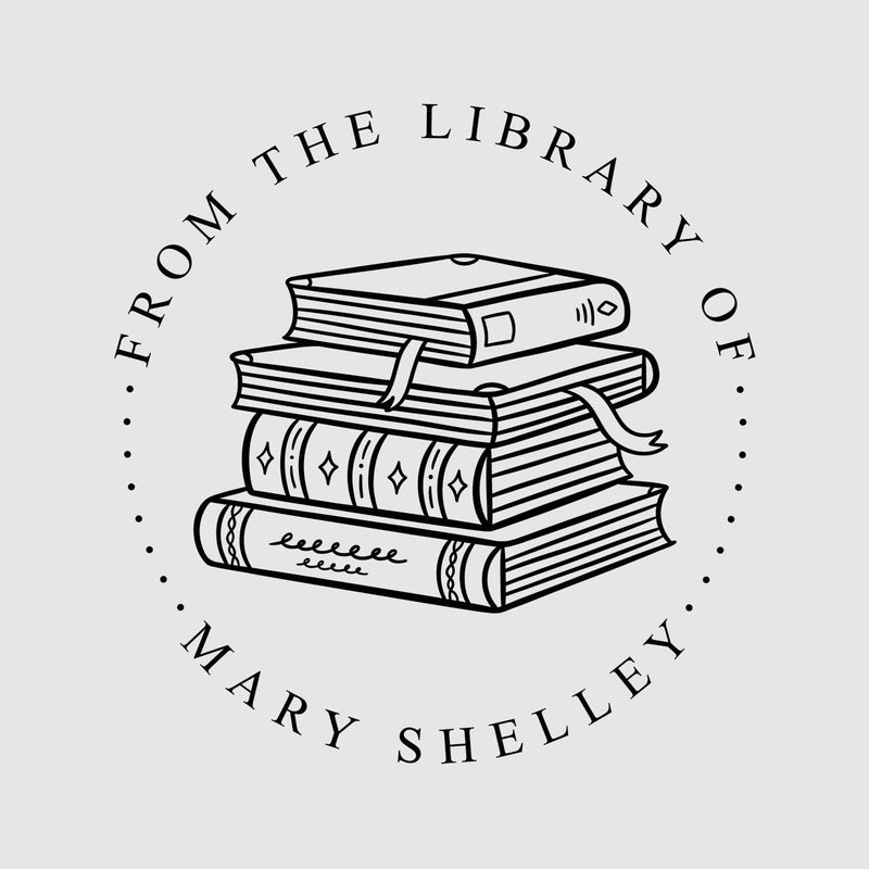 Stack of Books Stamp - Etsy