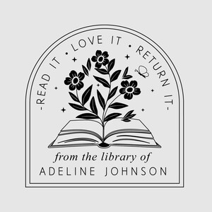 Book Stamp Personalized | Teacher Library Stamp | Read It, Love It ...