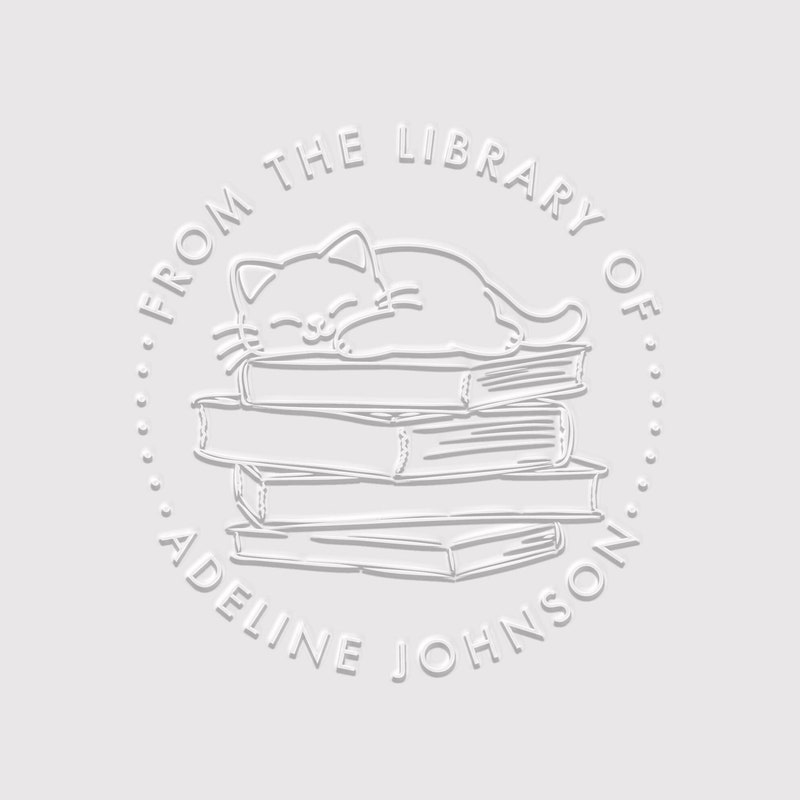 Stack of Books Stamp - Etsy