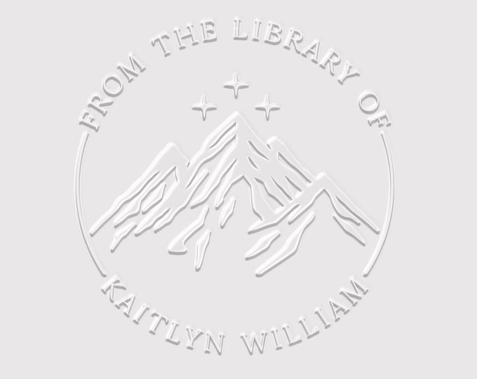 Night Court Book Embosser Stamp | Mountain With Three Stars Stamp ...
