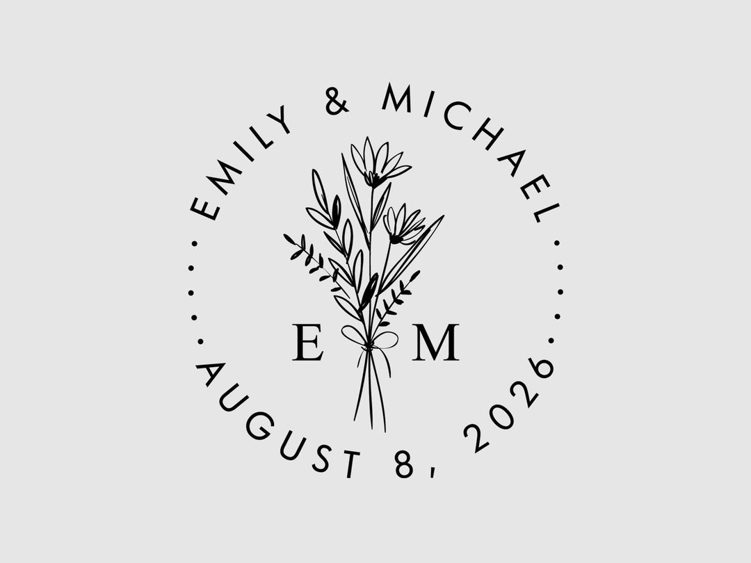 Wedding Invitation Stamp | Couple Initials Stamp | Custom Wedding Stamp ...