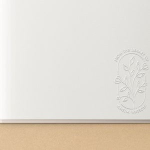 Minimalist Floral Book Embosser | Flower Library Book Stamp | Custom ...