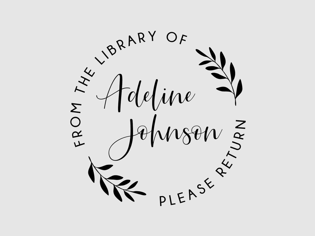 Book Stamp Personalized | Library Stamp Please Return | Rubber Stamp ...