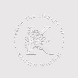 Monogram Book Stamp Personalized | Name Initial Bookplate Stamp ...