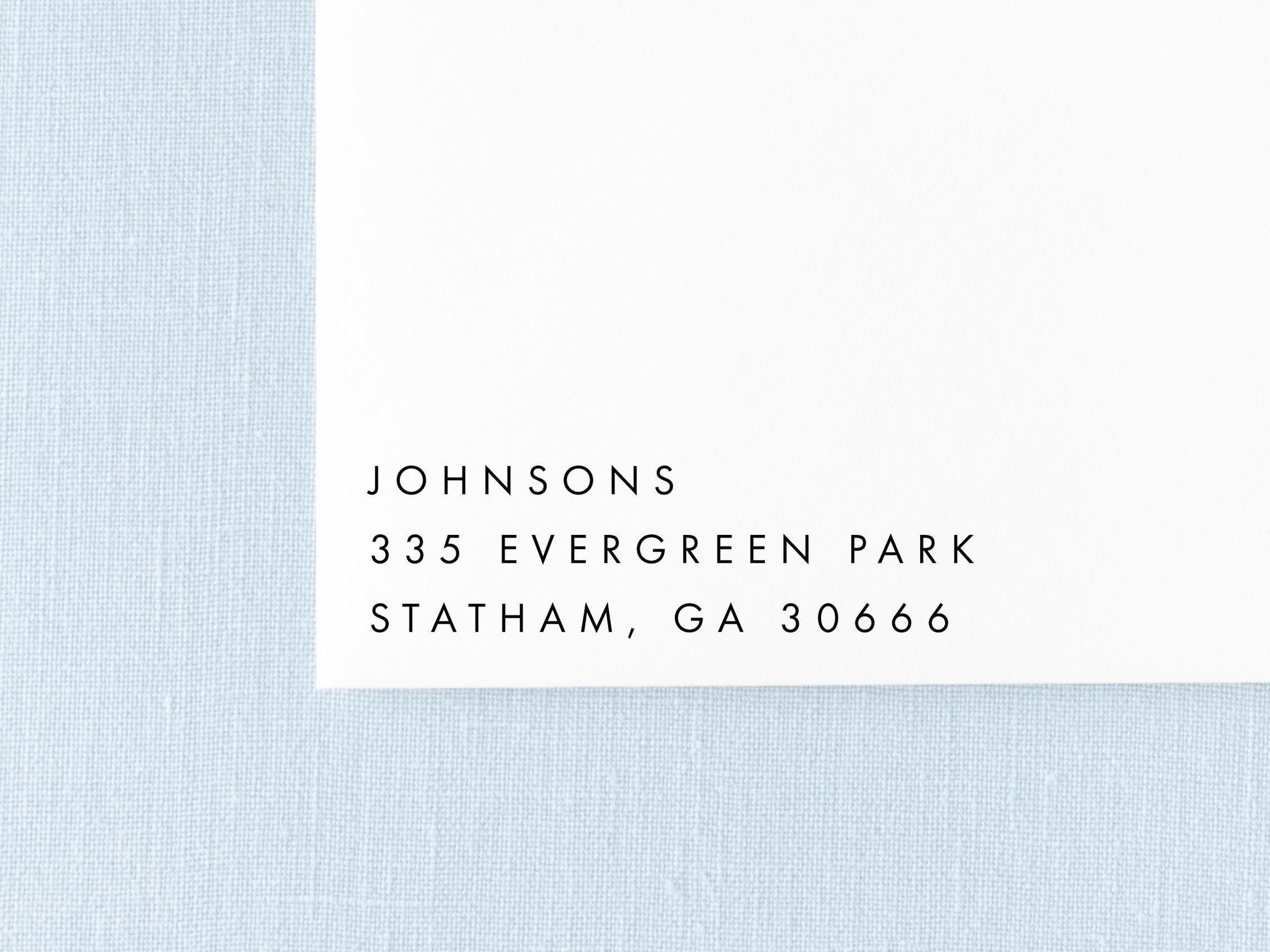 Simple Address Stamp Self-inking | Clean Modern Return Address Stamp ...