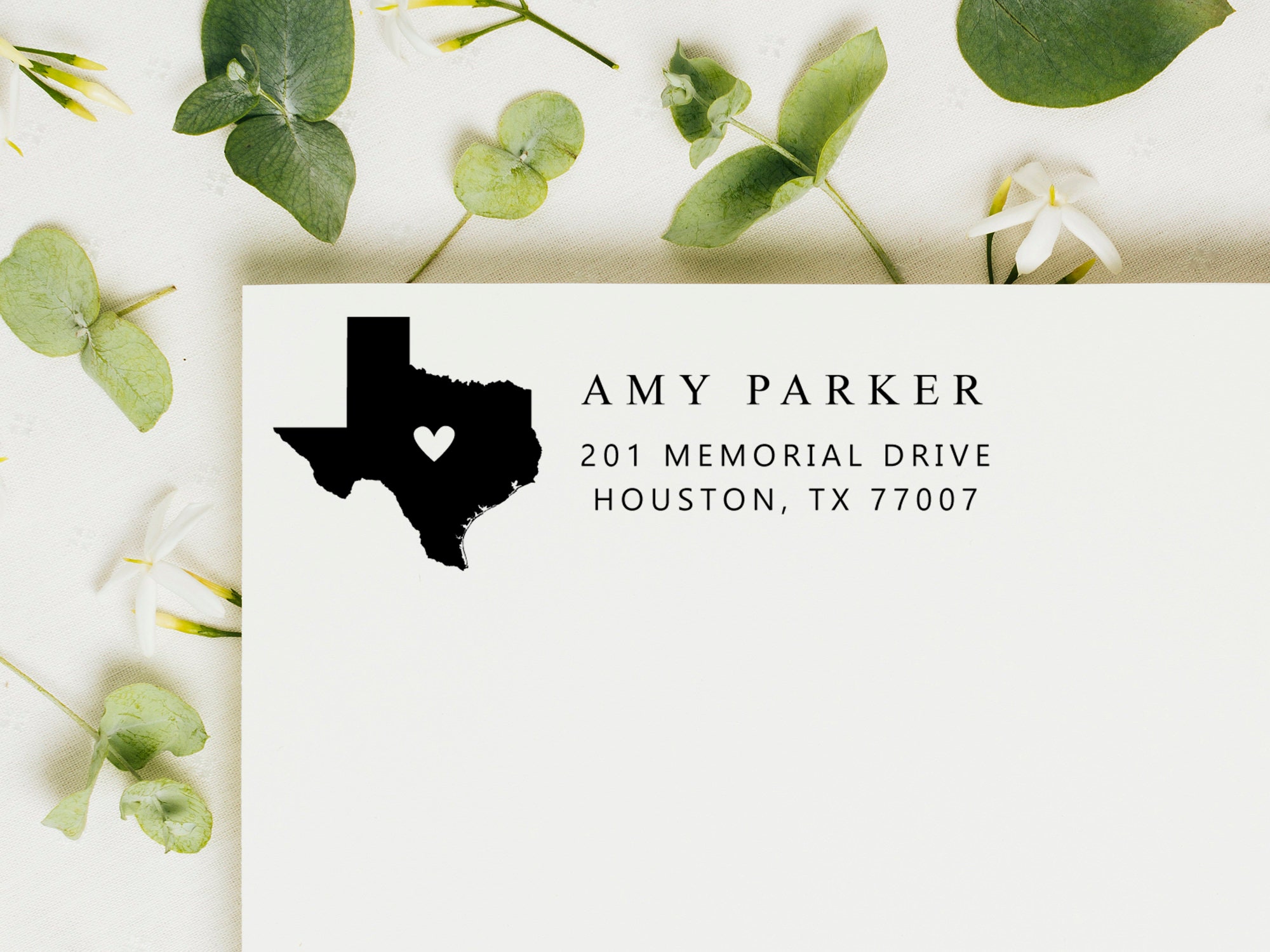 Return Address Stamp Self Inking, Texas Address Stamp, Custom Address ...