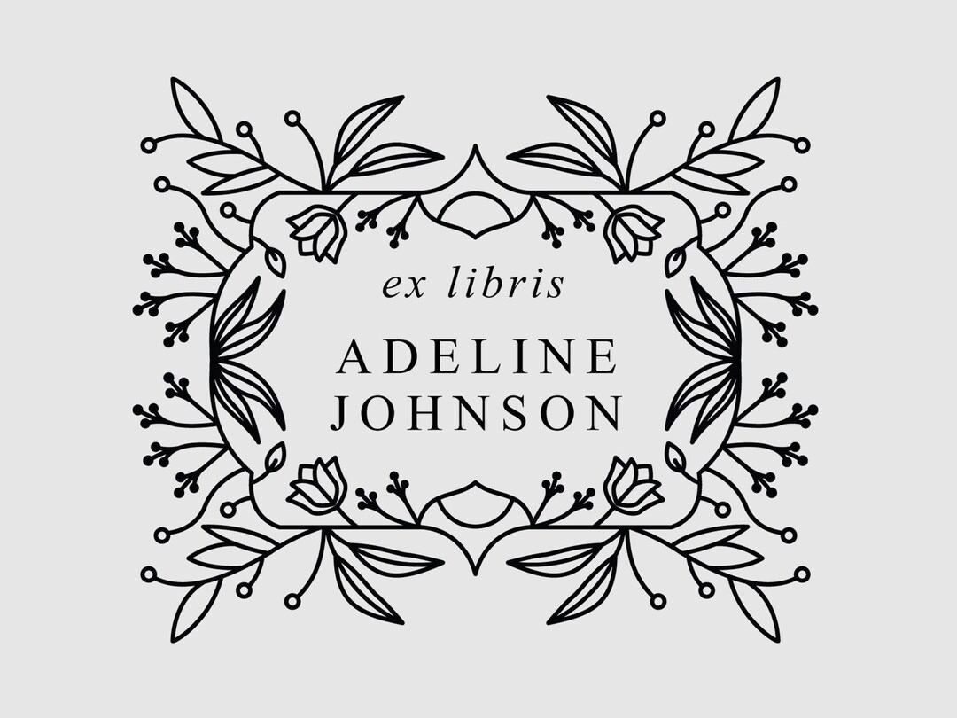 Ex Libris Stamp | Custom Book Stamp | Personal Library Stamp | Rubber ...