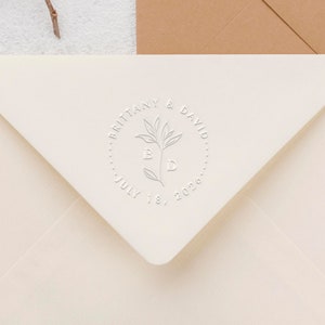 Wedding Initials Stamp | Wedding Invitation Envelope Stamp | Couple ...