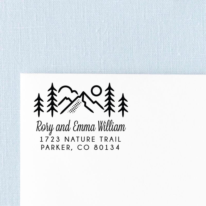 Mountain Stamp - Etsy